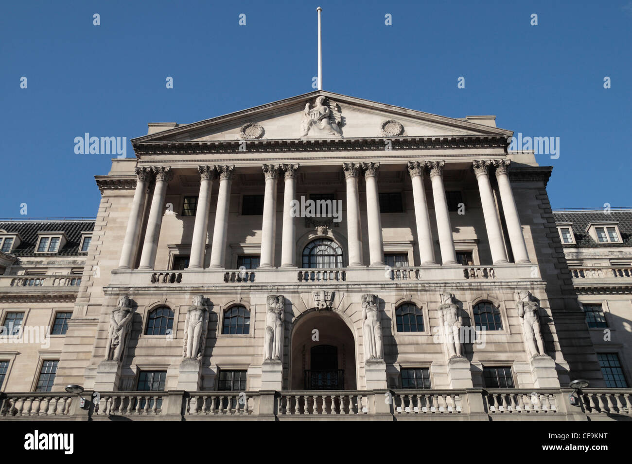 The front elevation of the Bank of England, Threadneedle Street, London ...