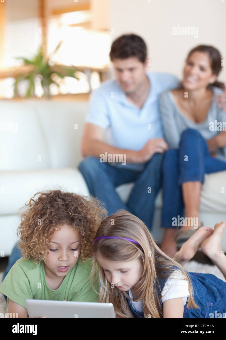 Children complicity parents hi-res stock photography and images - Alamy