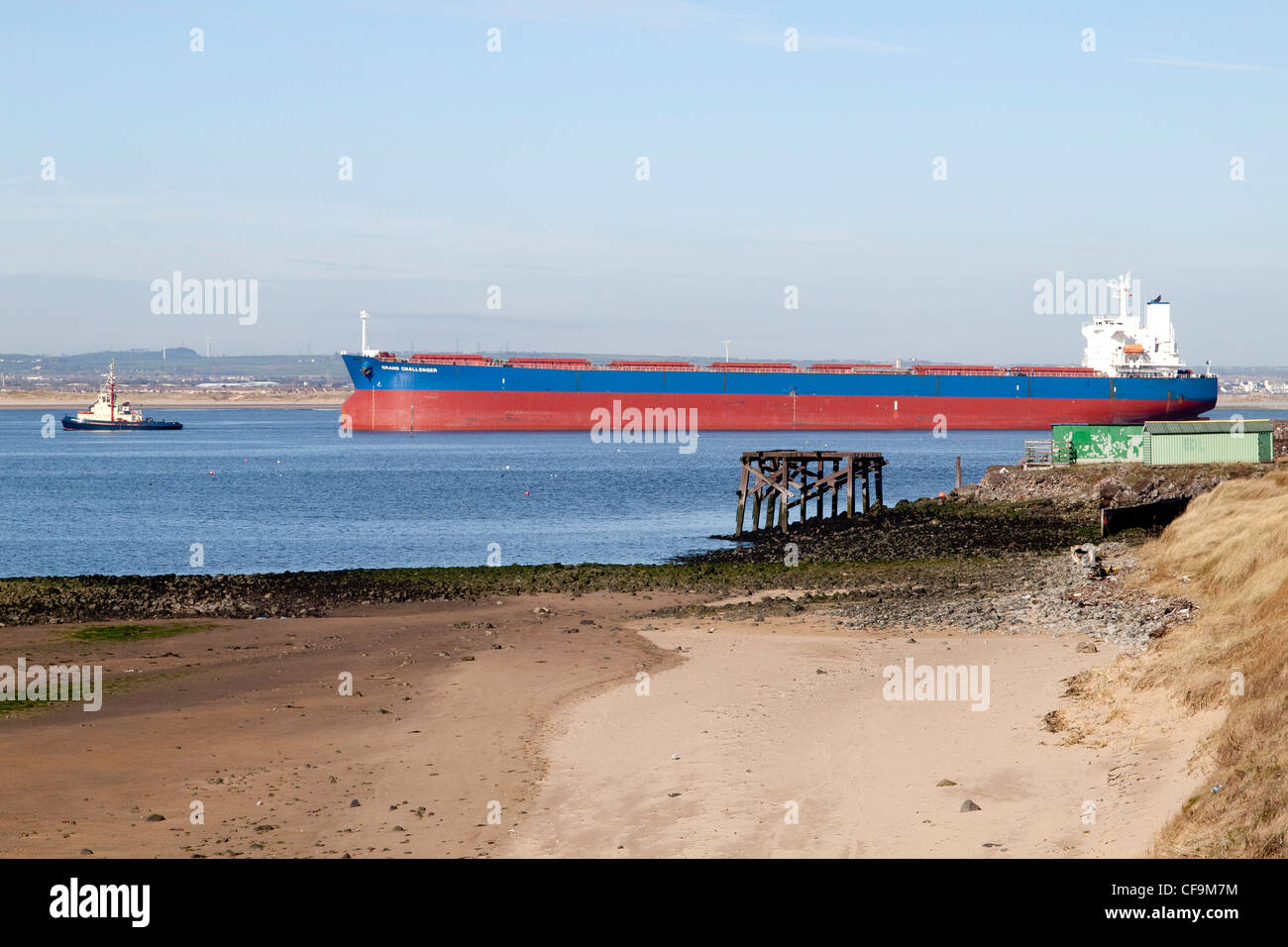 Bulk carrier ship GRAND CHALLENGER IMO:9331397 arriving at Teesport ...
