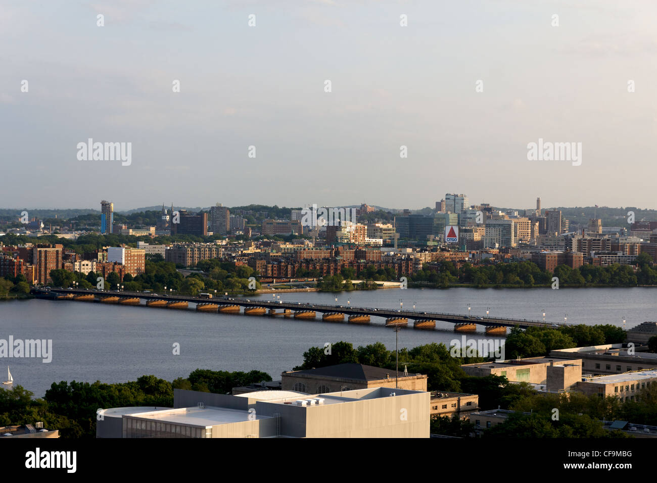 Harvard Bridge crossing the Charles River between Boston, MA, and ...