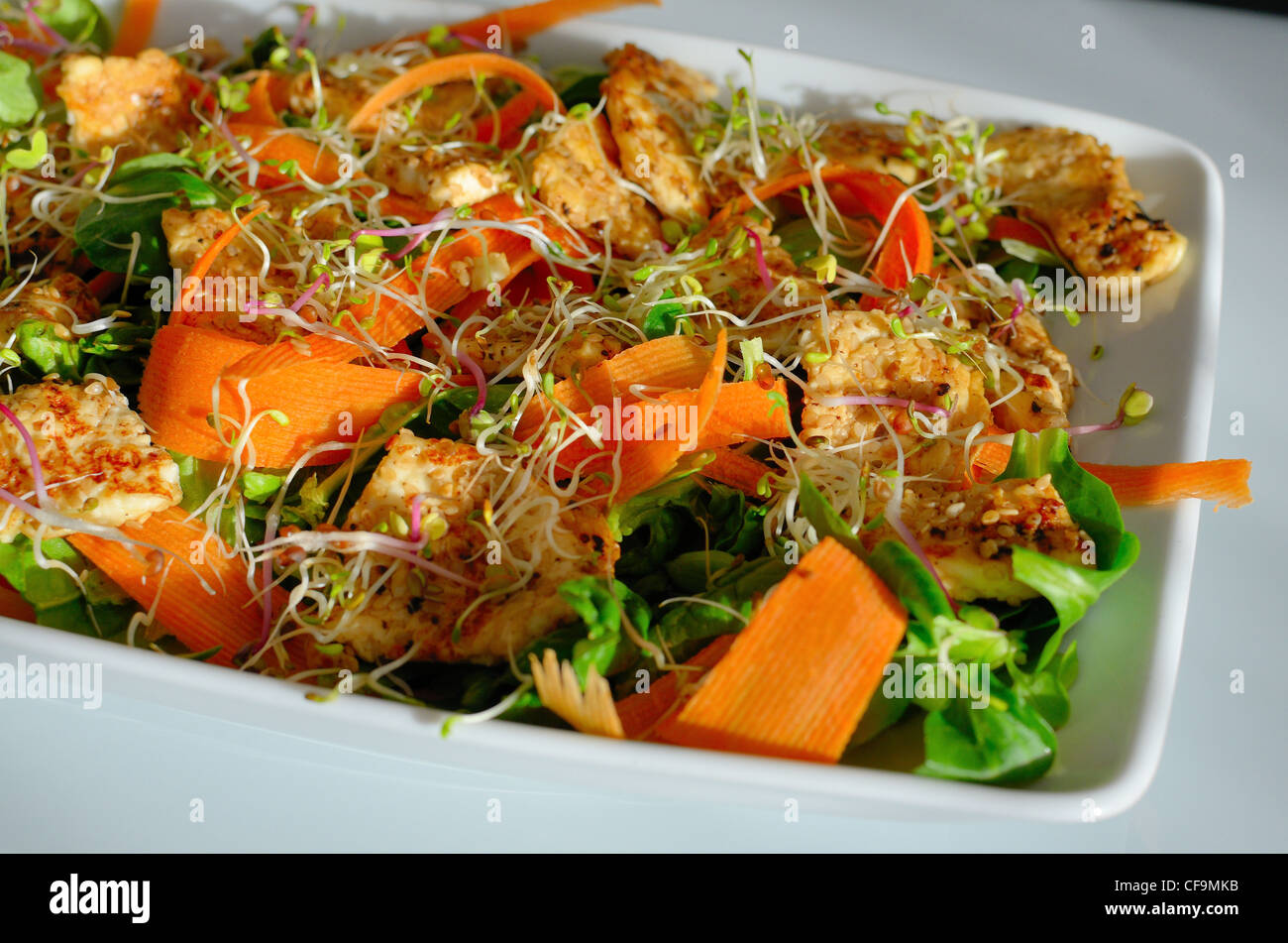 A fresh mixed salad on a plate Stock Photo - Alamy