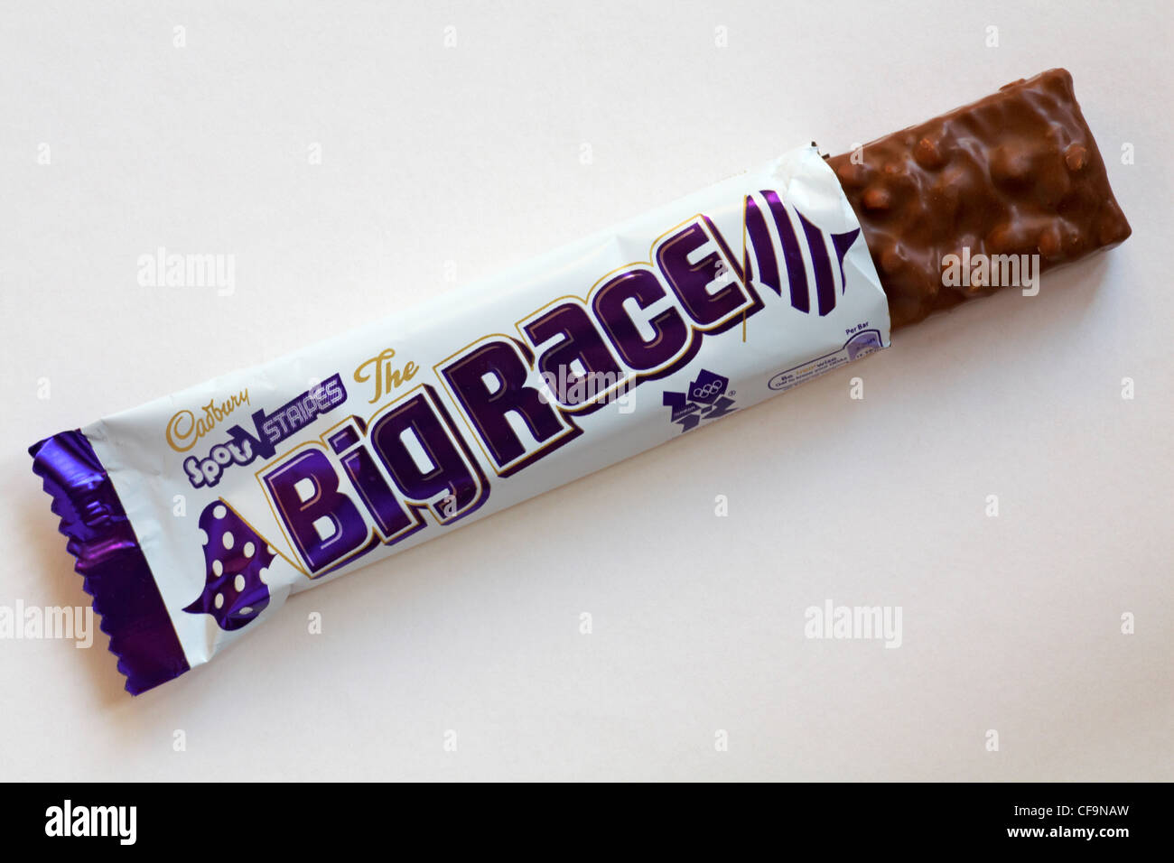 Cadbury spots v stripes The Big Race chocolate bar isolated on white ...