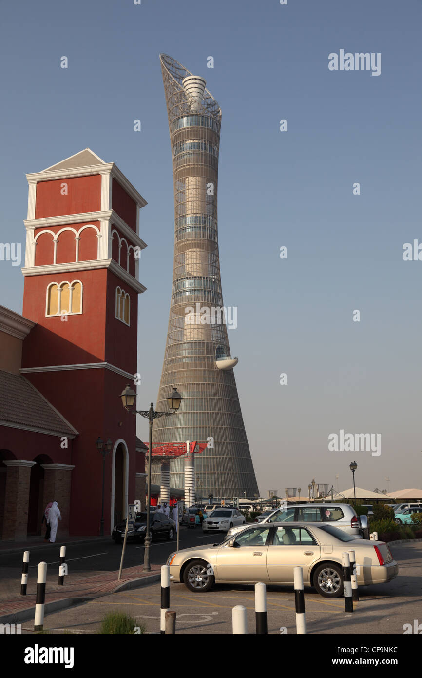 The Aspire Tower in Doha Sports City Complex, Qatar Stock Photo - Alamy