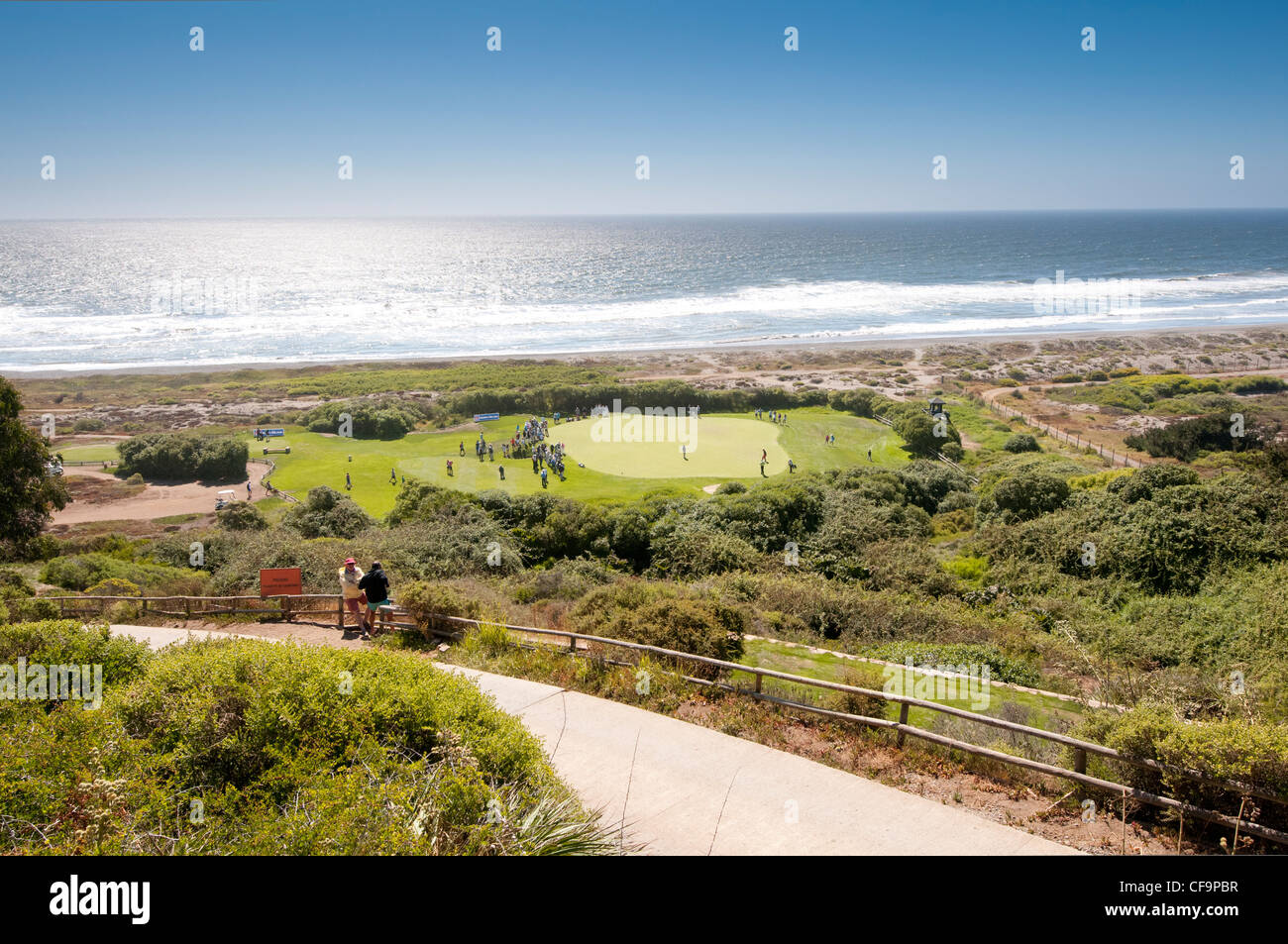 Golf course on the sea coast. Championship golf Stock Photo - Alamy
