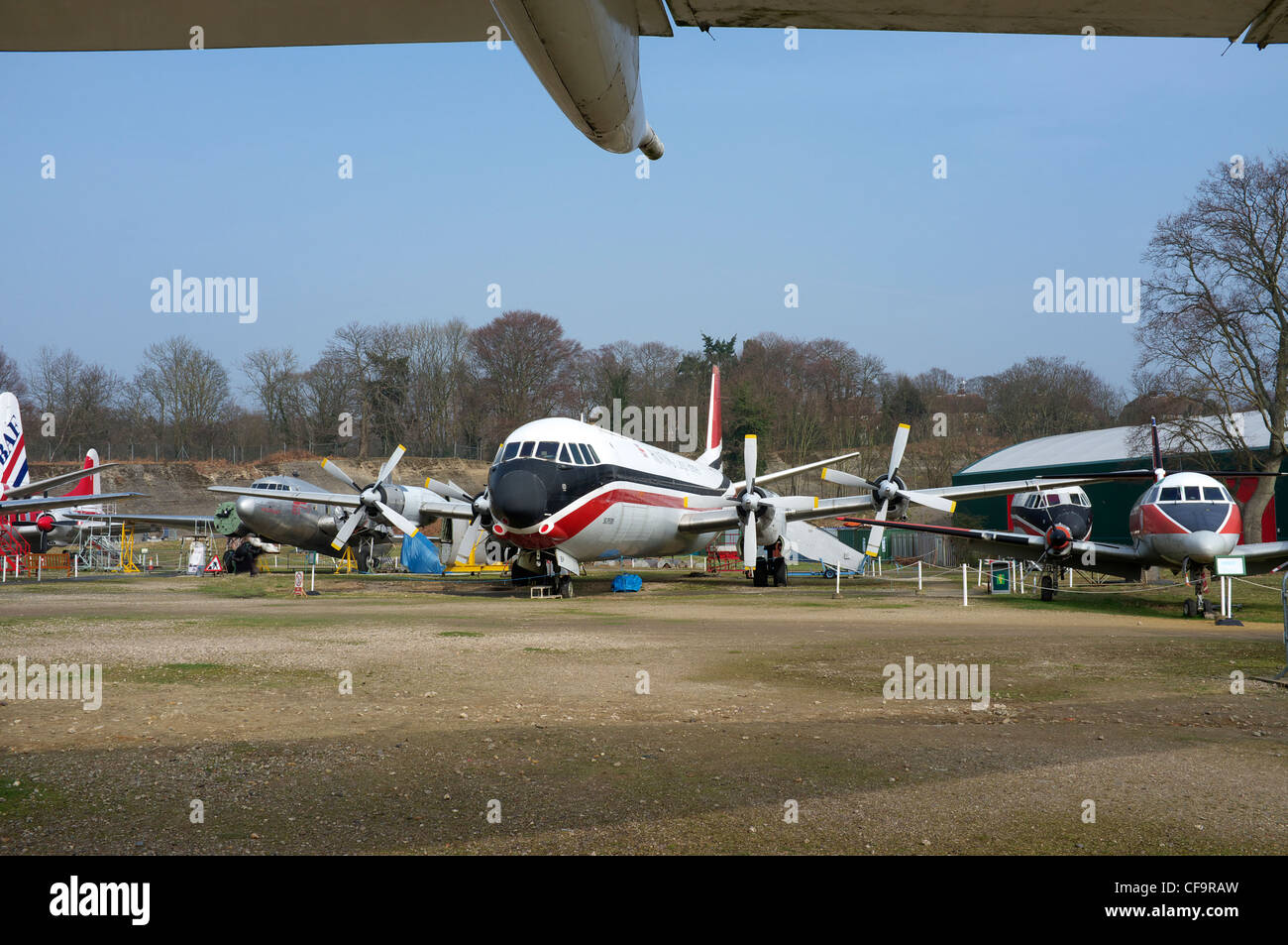 The Vickers Aircraft Park at Brooklands Museum, Surrey. Viscount ...