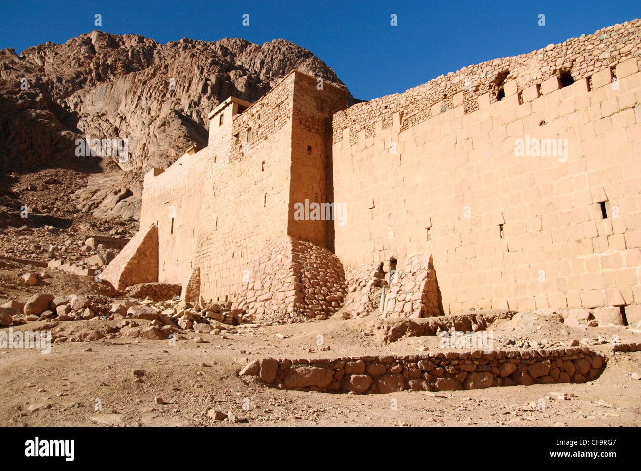 Ancient Monastery in the Egyptian desert, St Catherine monastery, 4th ...