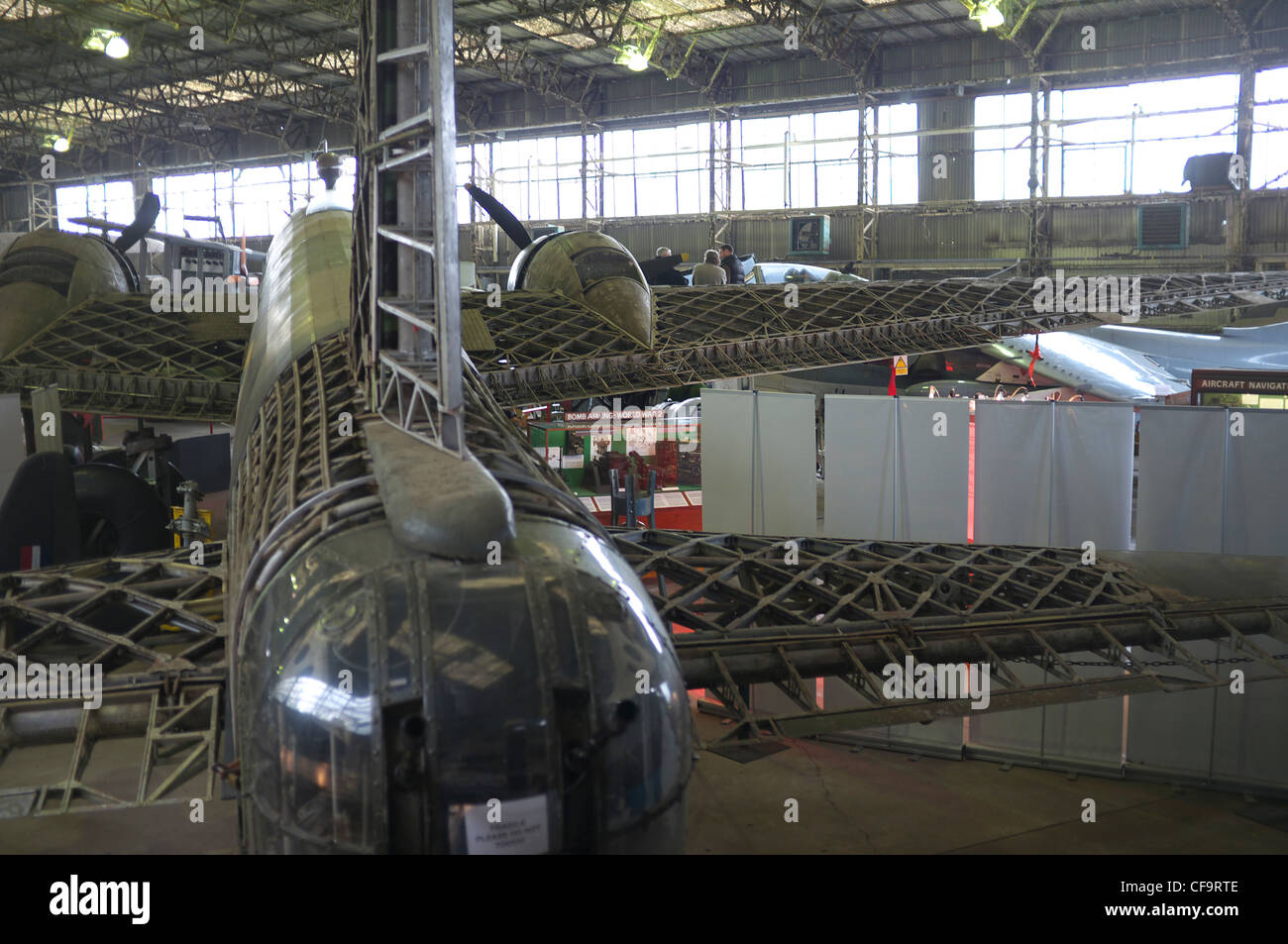 Inside the Wellington Hanger at Brooklands Museum, Surrey, - home of ...