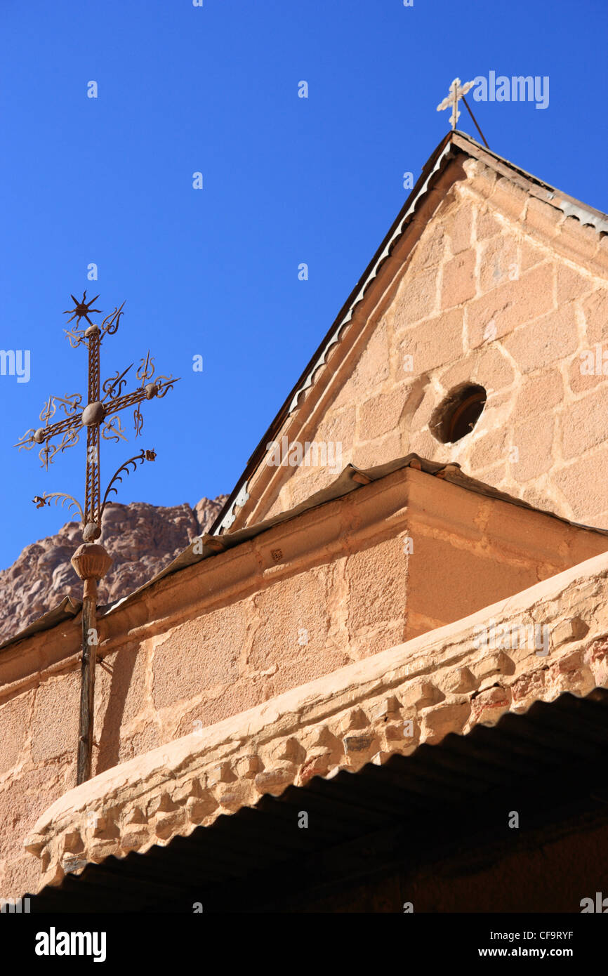 Roof of ancient church in Catherine's Monastery on Sinai Stock Photo ...