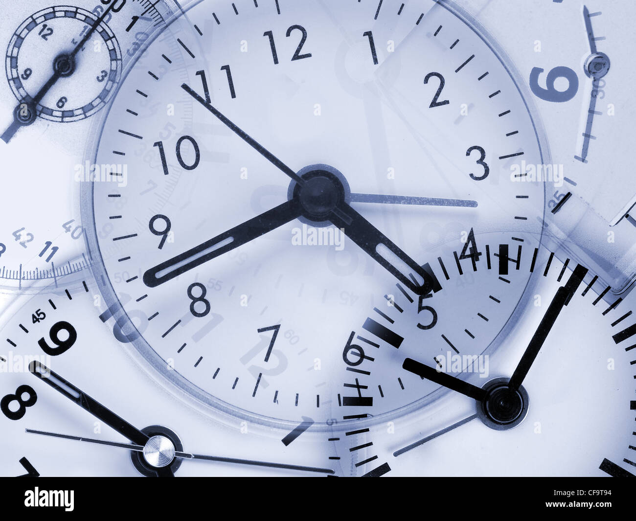 Collage numbers clocks hi-res stock photography and images - Alamy