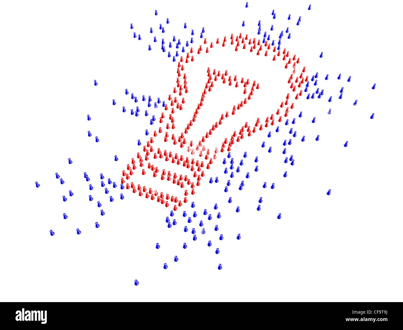 Figures forming light bulb symbol - crowd sourcing concept Stock Photo ...