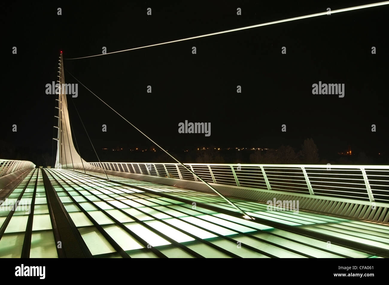 The unique and beautiful Sundial Bridge in Redding, California Stock ...
