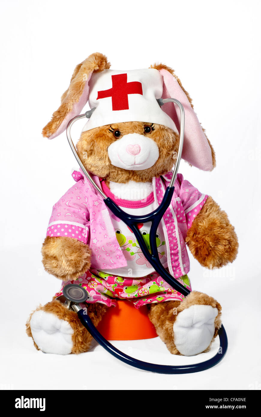 This stuffed rabbit is dressed as a Nurse Stock Photo - Alamy