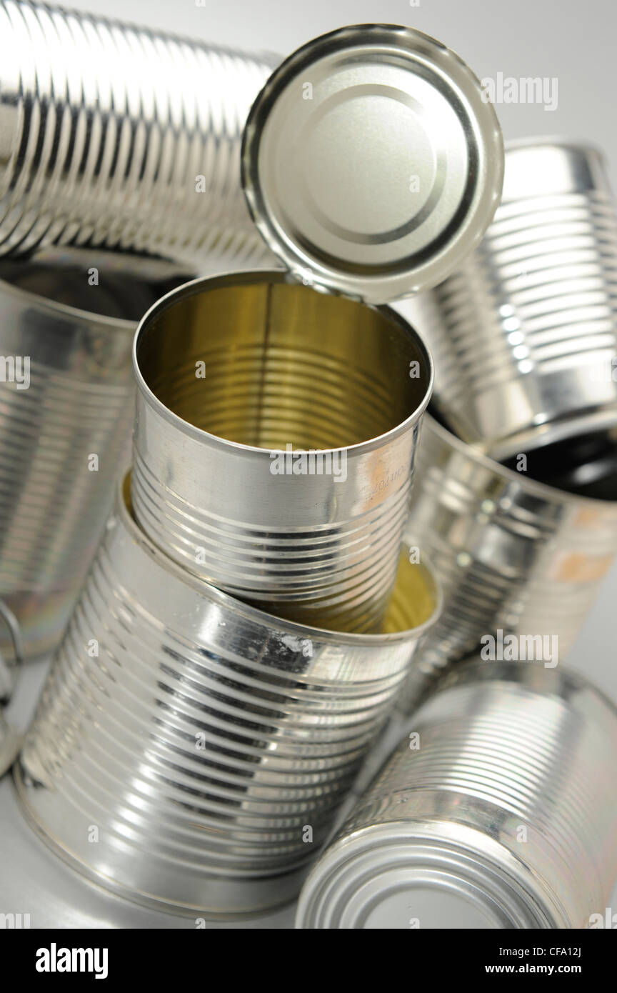 Years Of The Tin Can A still life image of a group of stacked tins ...