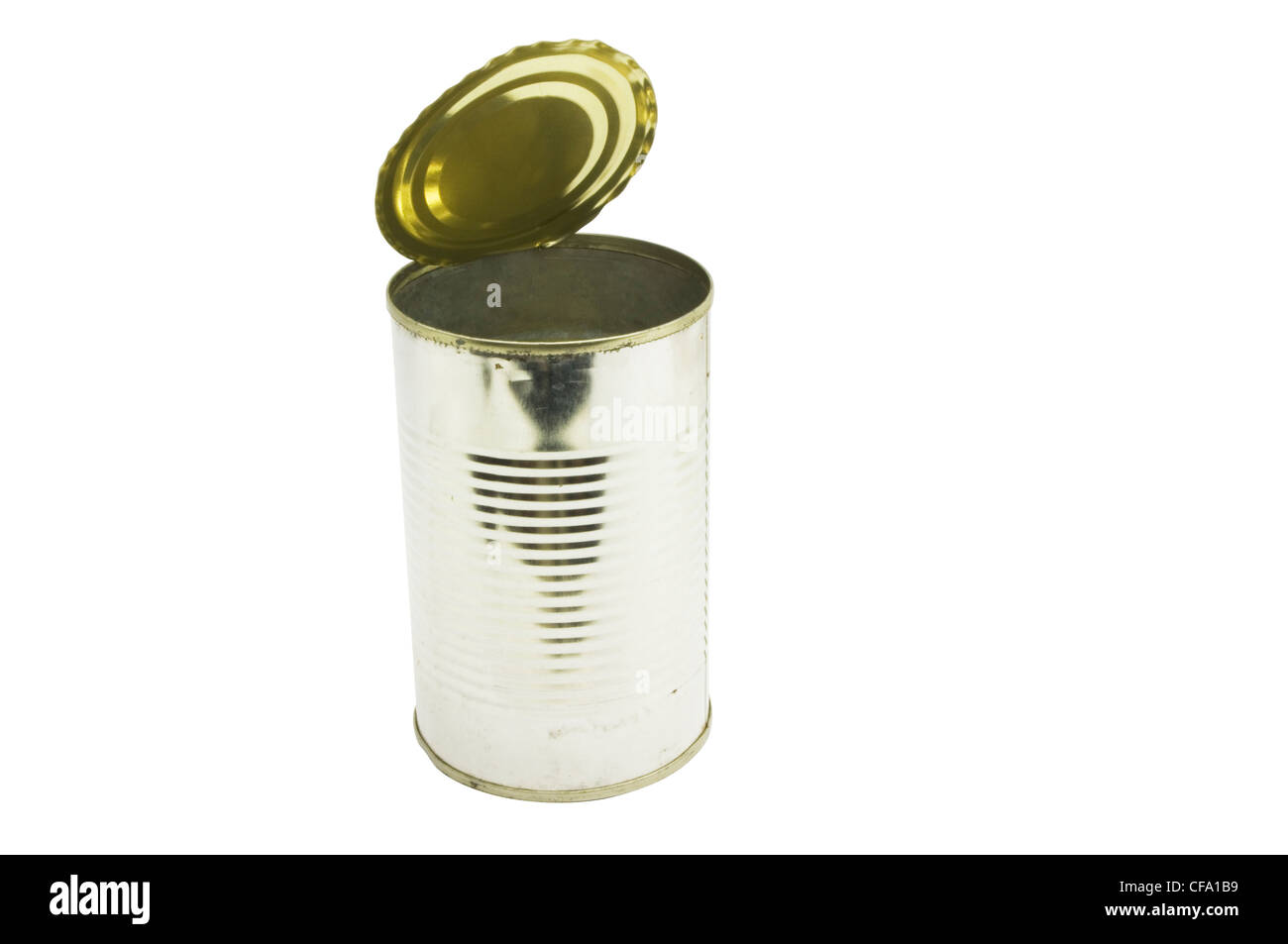 an opened tin can, clipping path is in jpg Stock Photo - Alamy