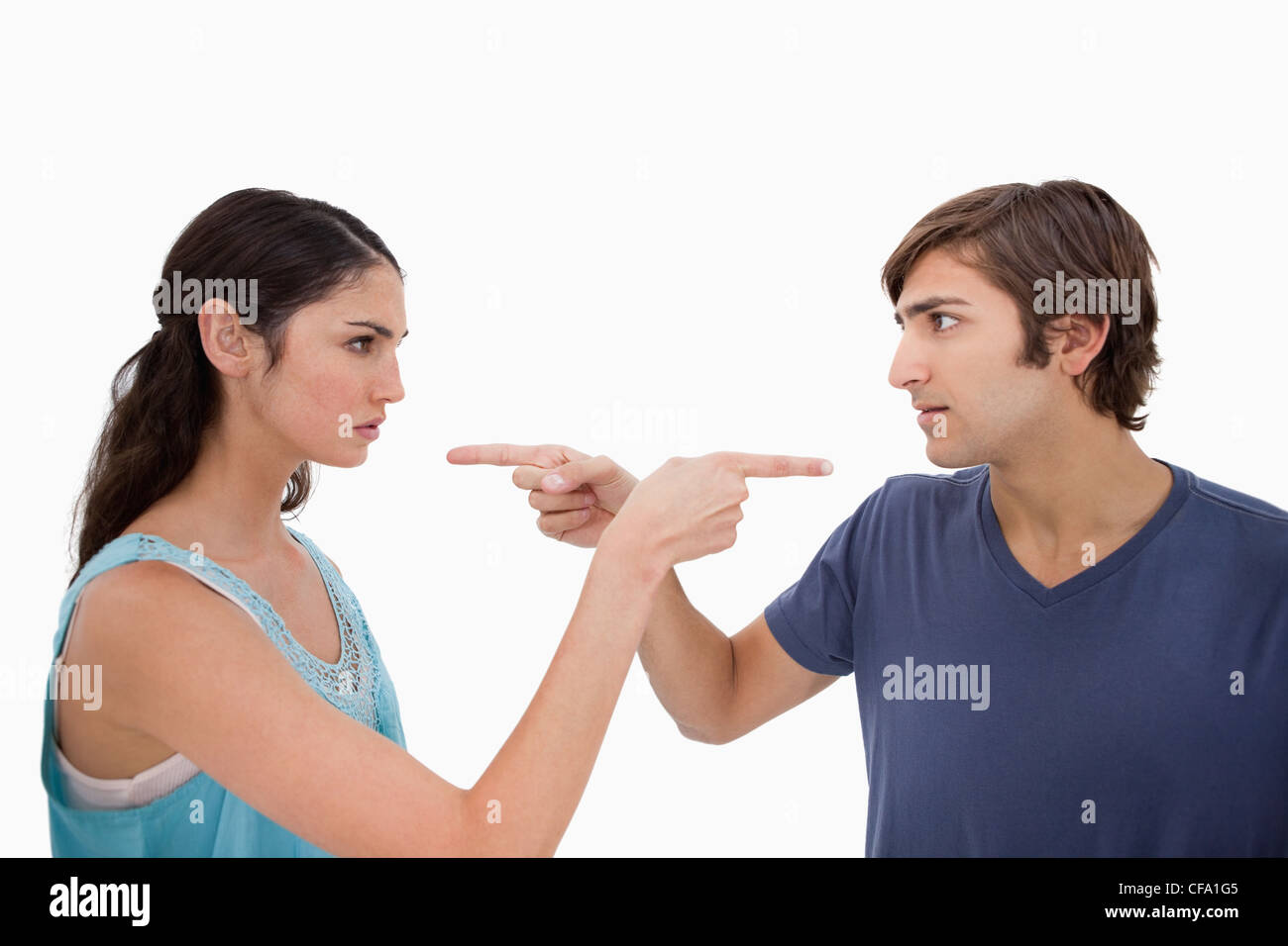 Couple mad at each other Stock Photo - Alamy