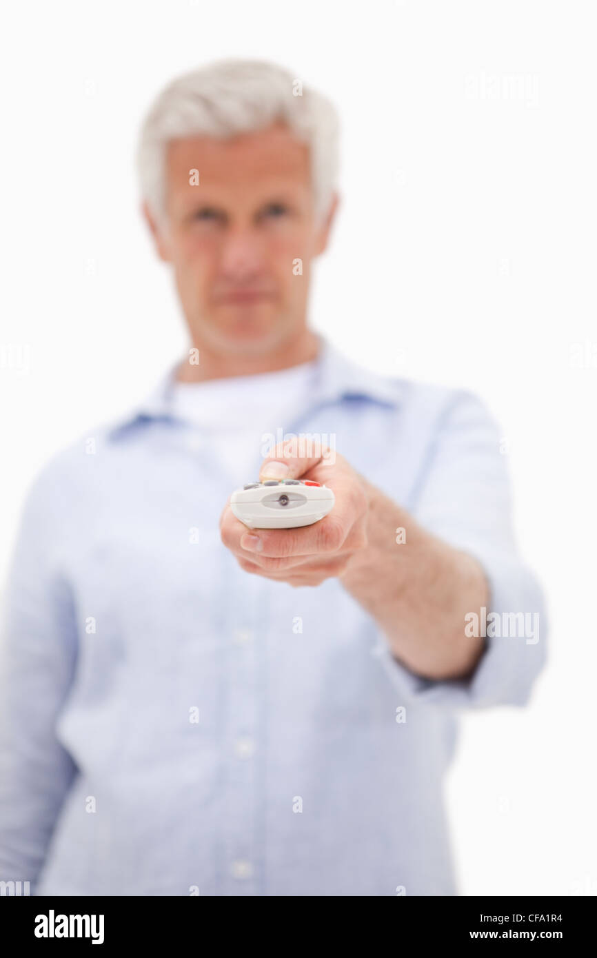 Male hand pointing a remote control hi-res stock photography and images ...