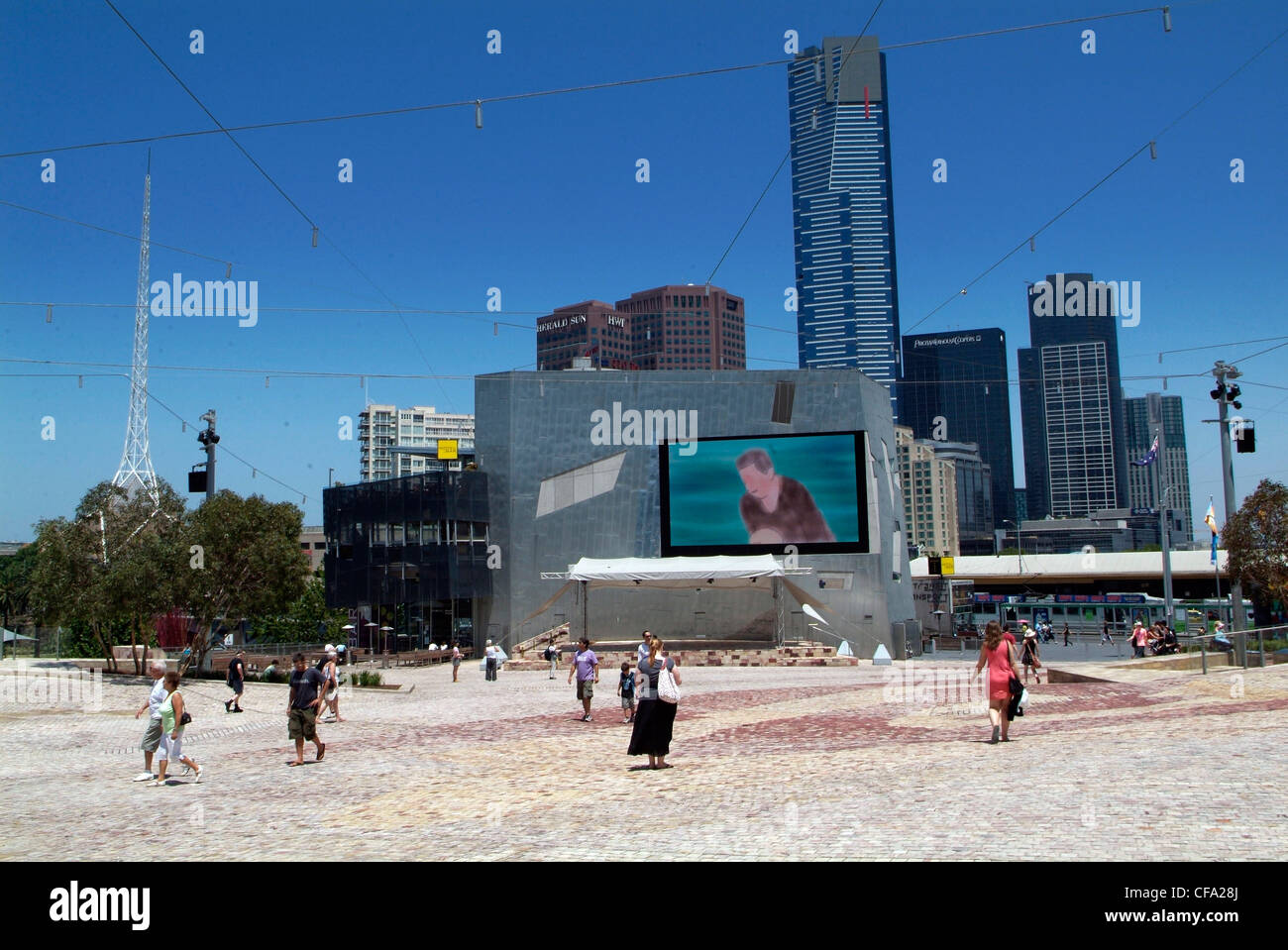 Australia, Victoria, Melbourne, Federation Square. gallery Stock Photo ...