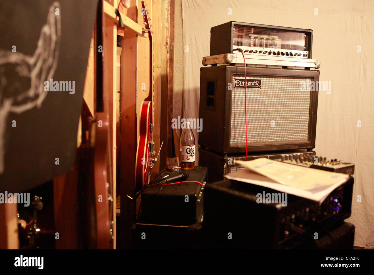 Colt 45 beer amplifier music show basement House show punks ghost house ...