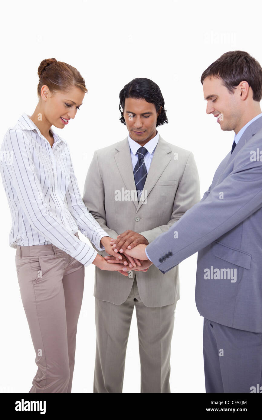 Business team cheering up Stock Photo - Alamy