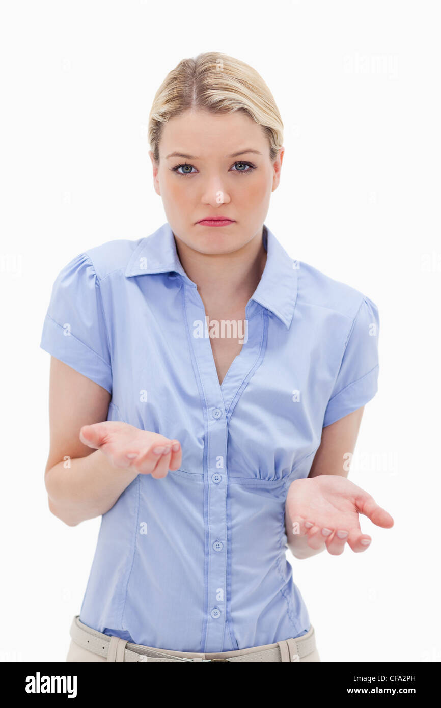 Clueless young woman Stock Photo - Alamy