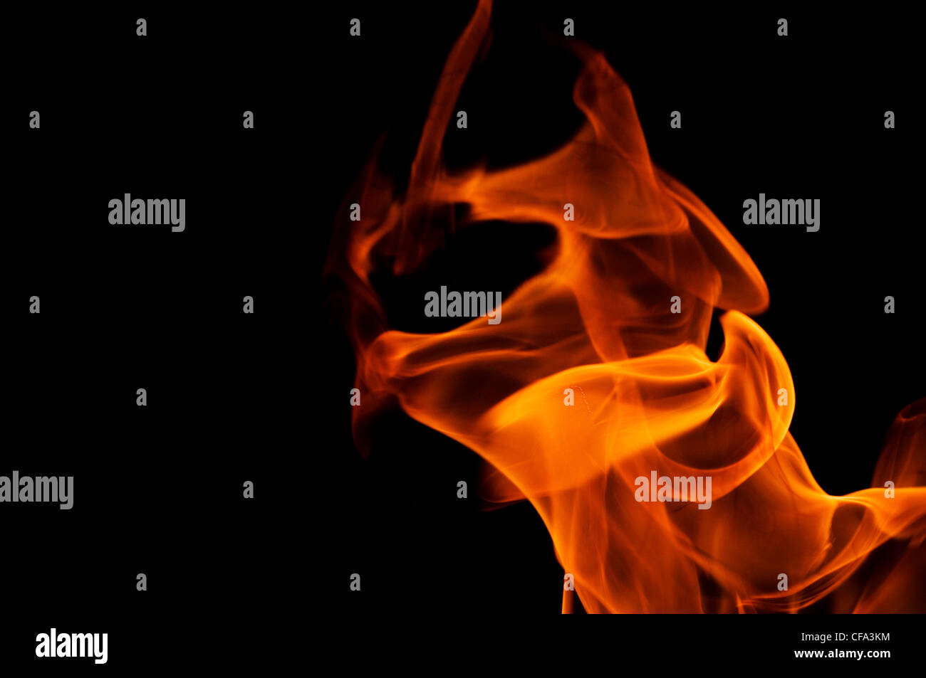fire with a black background, abstract background Stock Photo - Alamy