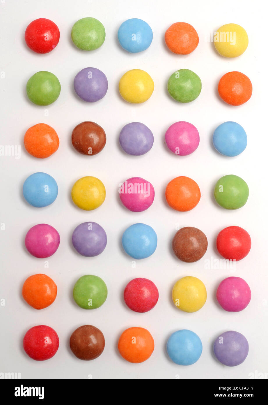 Multi coloured sugar coated chocolate Stock Photo - Alamy
