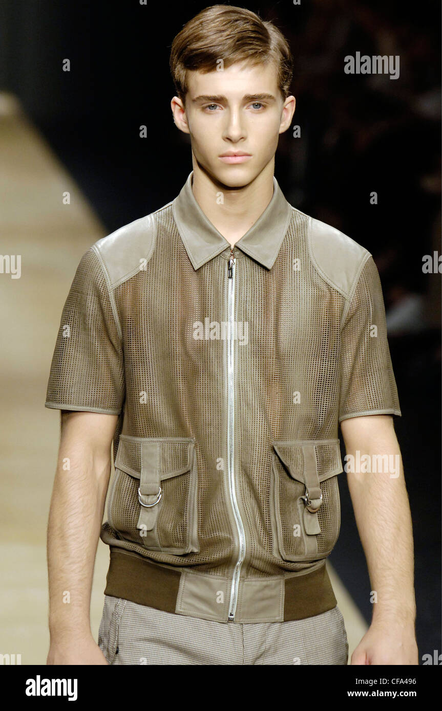 Fendi Milan Ready to Wear Menswear Spring Summer Brunette male model ...