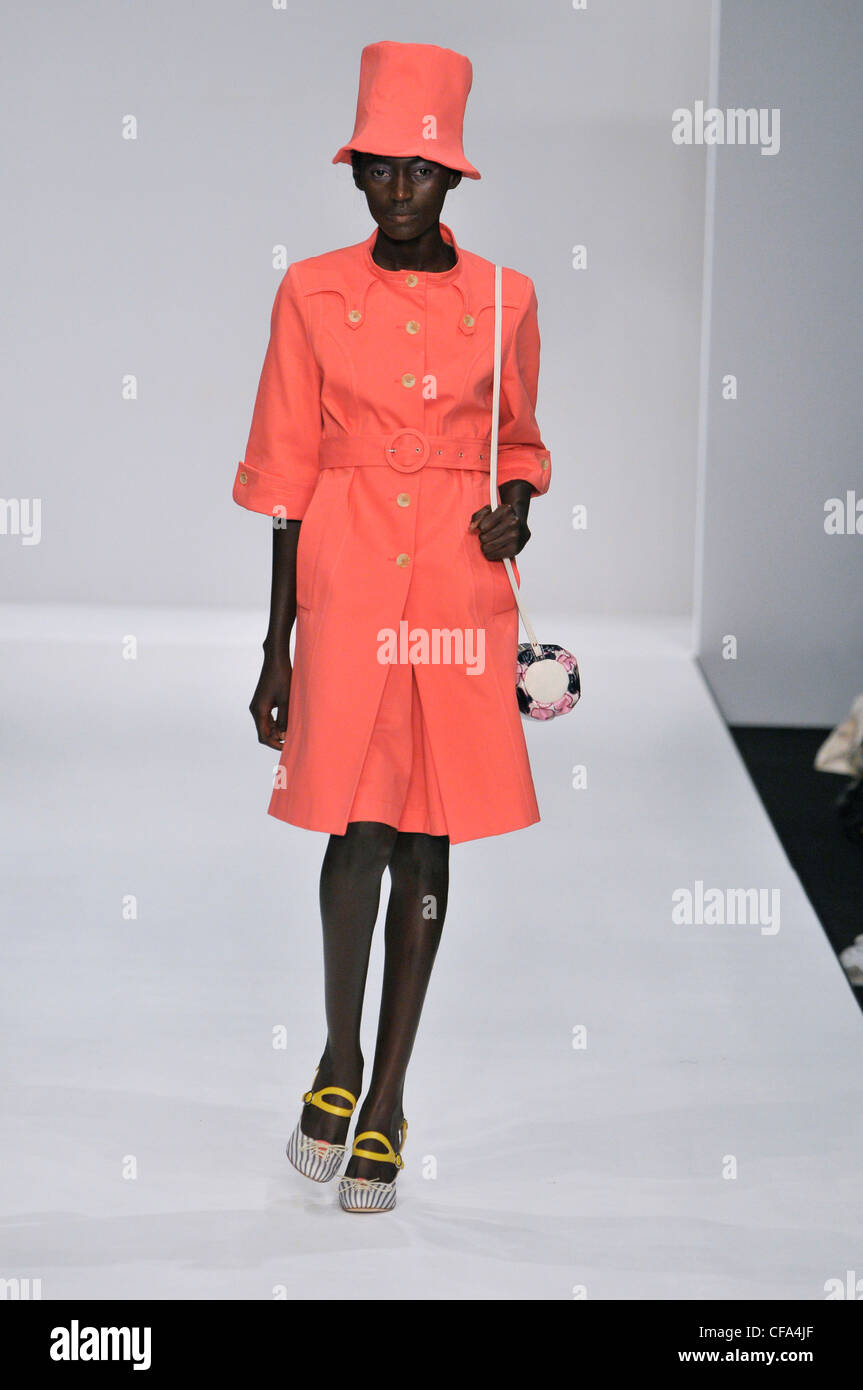 Eley Kishimoto London Ready to Wear Spring Summer Salmon pink trench ...