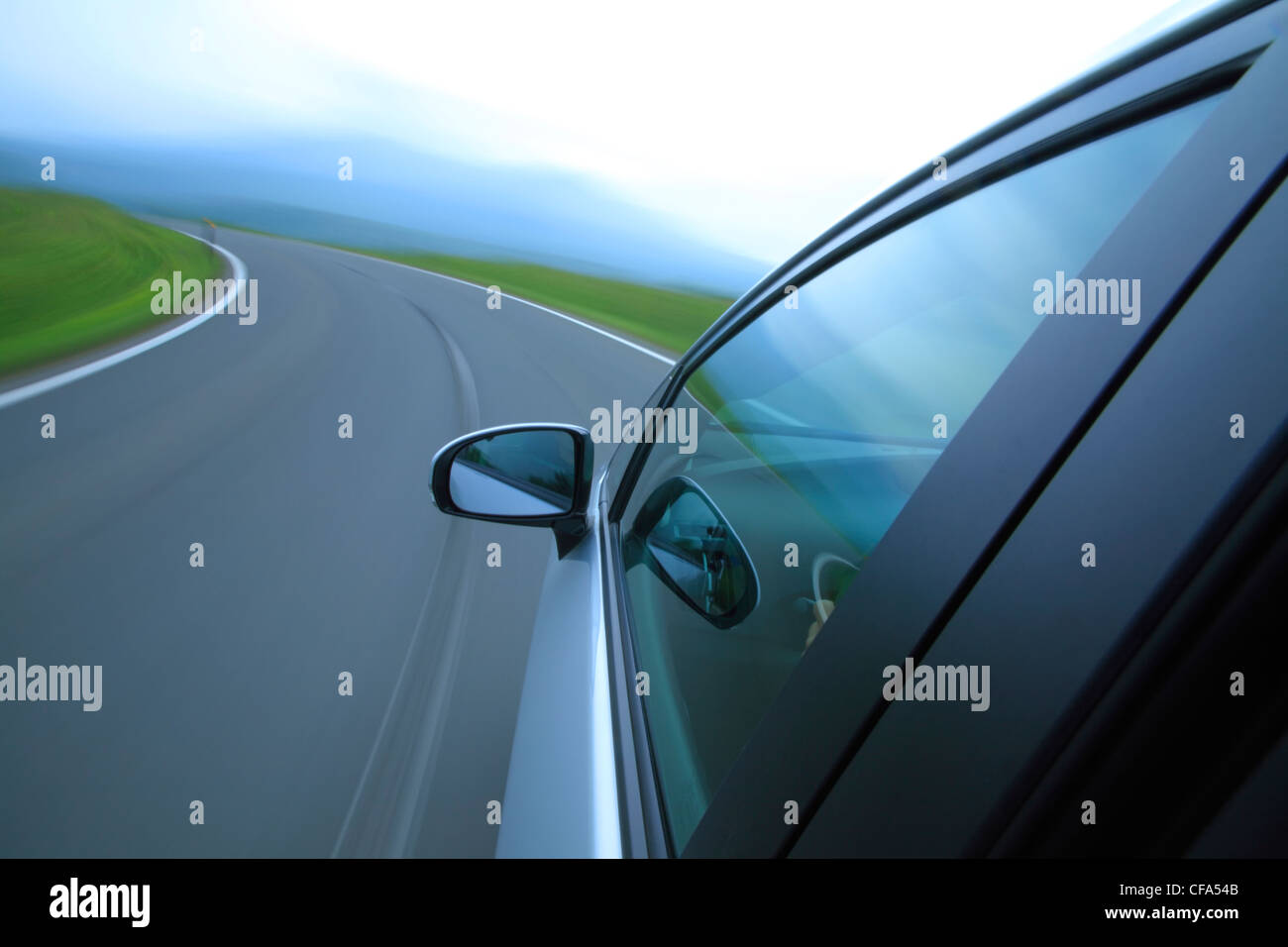 Driving into forest Stock Photo - Alamy