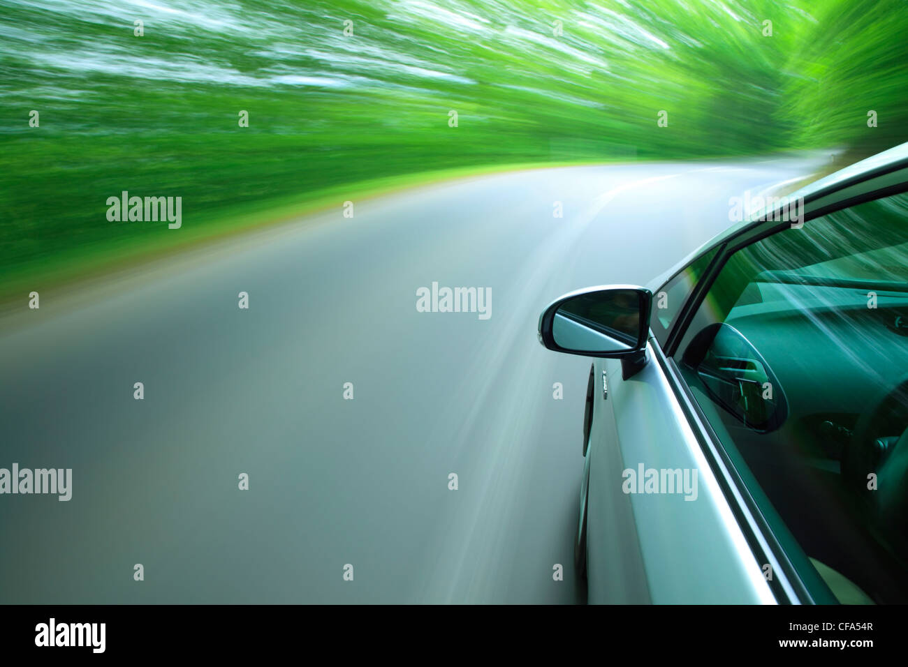 Driving into forest Stock Photo - Alamy