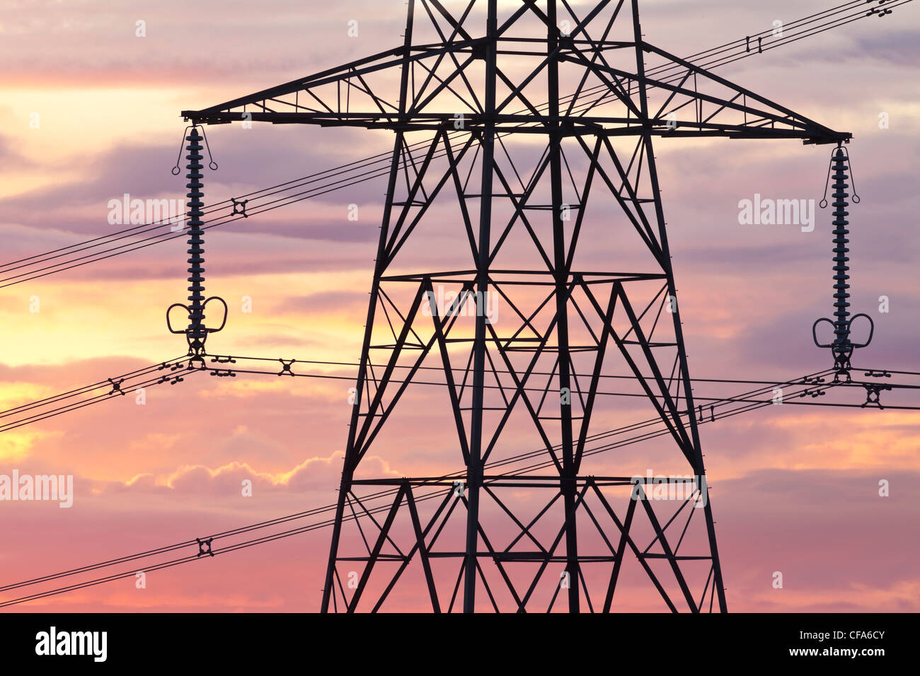 Electricity Pylons, North Yorkshire Stock Photo - Alamy