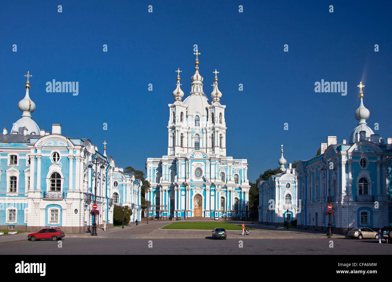 Russia, Europe, Saint Petersburg, Peterburg, City, Smolny, Monastery ...