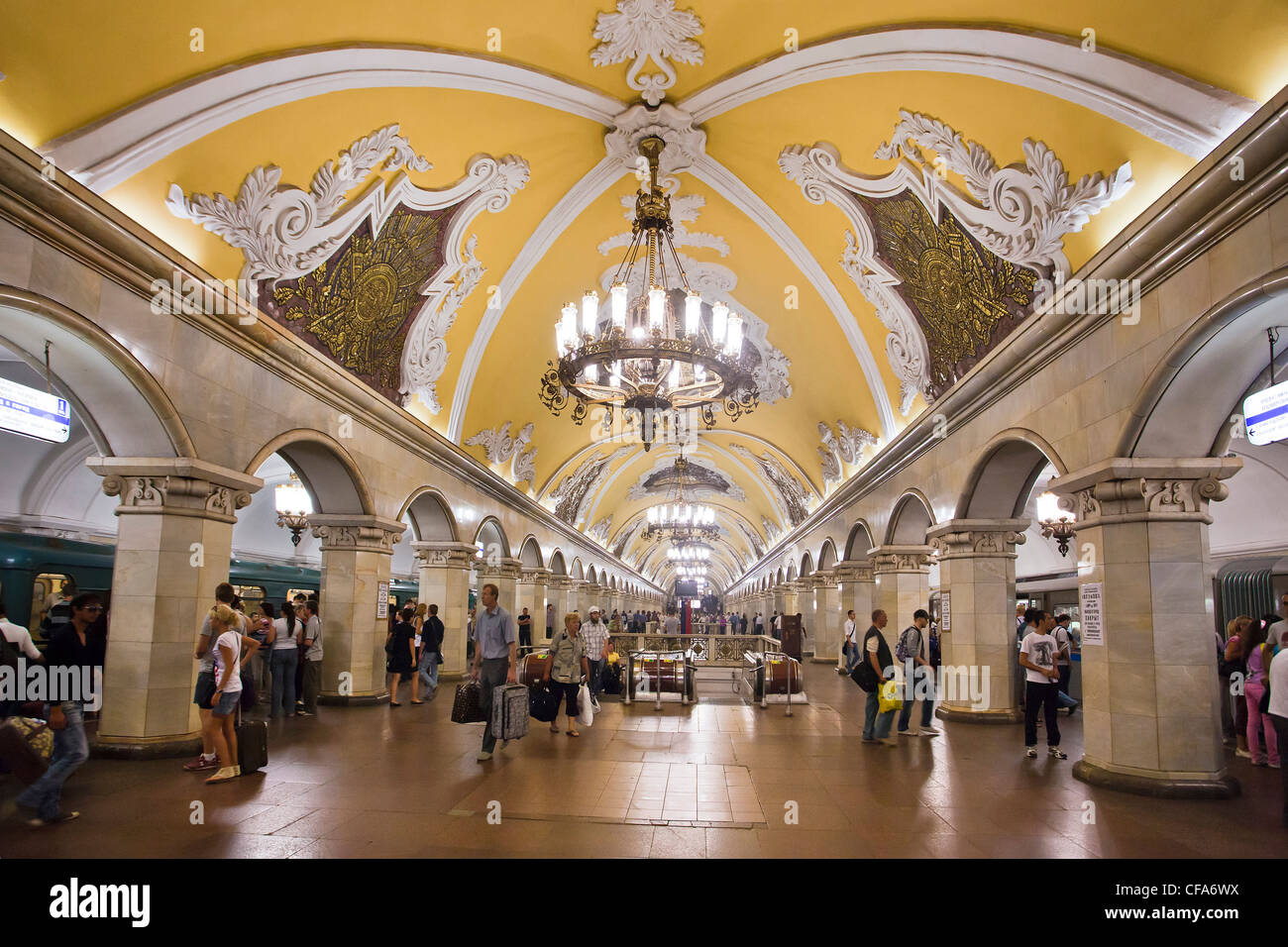 Moscow metro stairs hi-res stock photography and images - Alamy