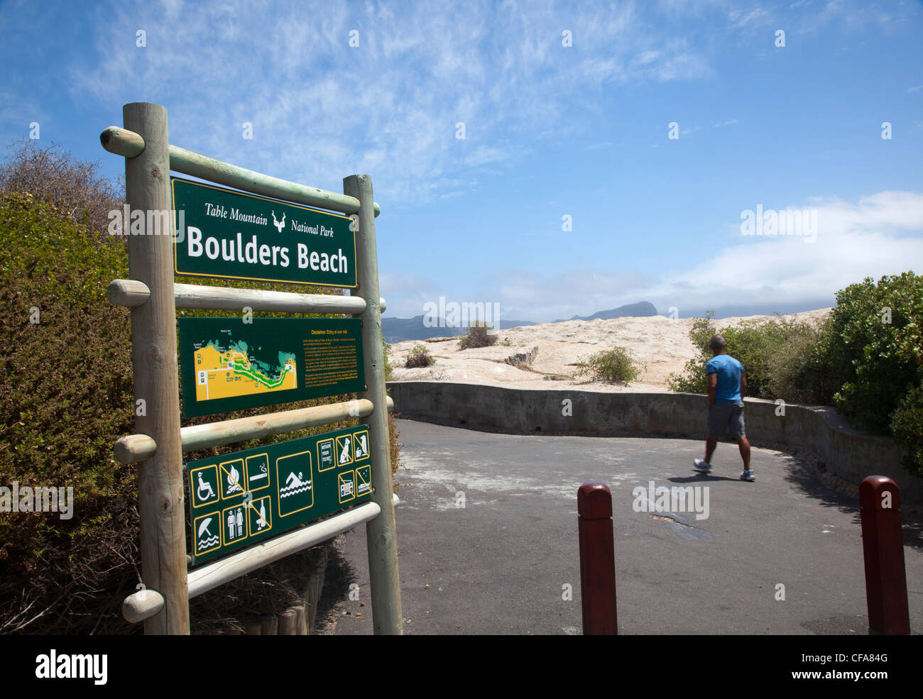 Boulders Beach entry Sign Stock Photo - Alamy