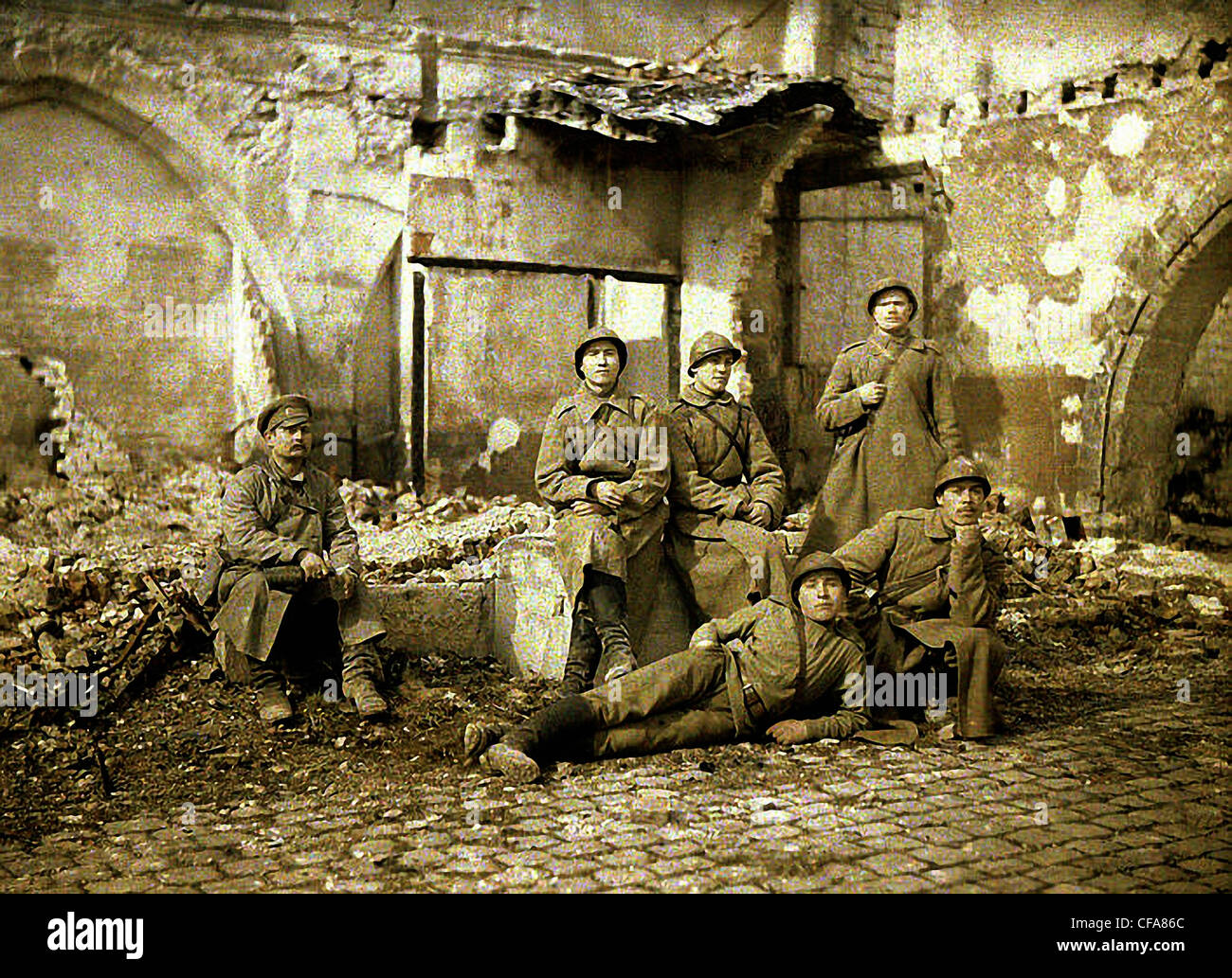 War, Europe, world war I, 1917, Europe, world war, color photo ...