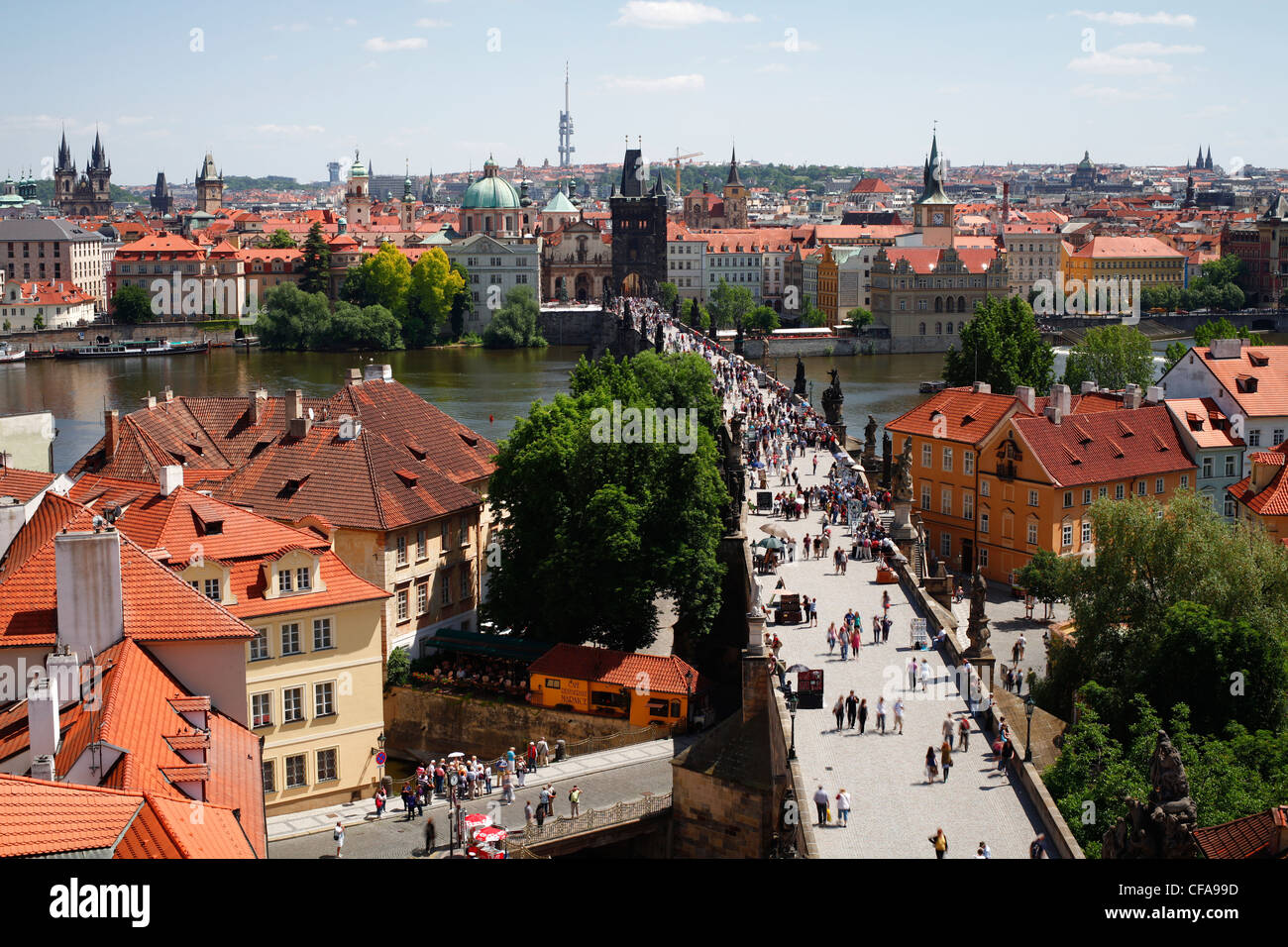 Charles Bridge, Prague, UNESCO World Heritage Site, Czech Republic ...