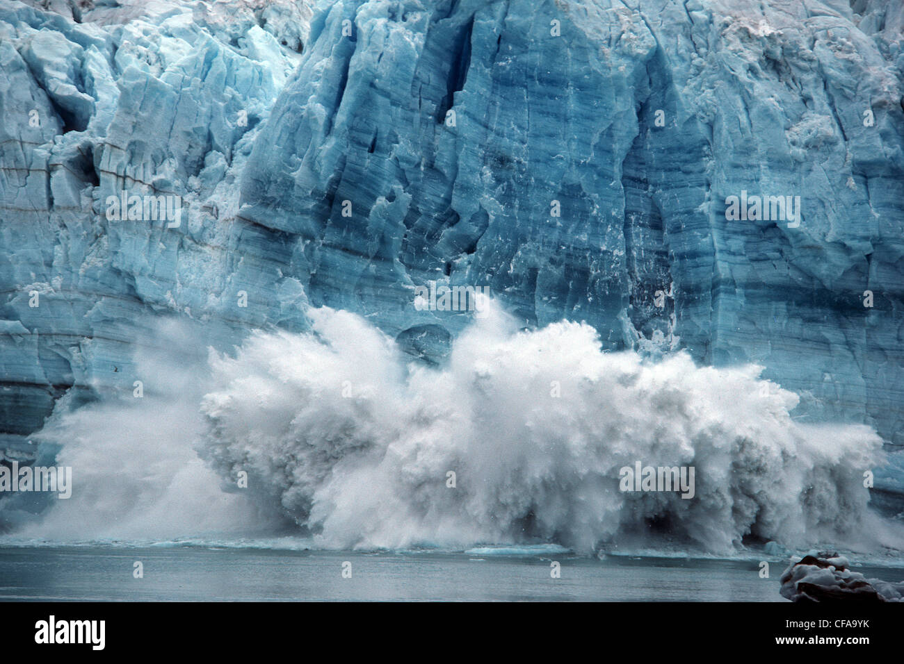 Hubbard glacier, calving, Alaska, USA, glacier, breaking Stock Photo ...