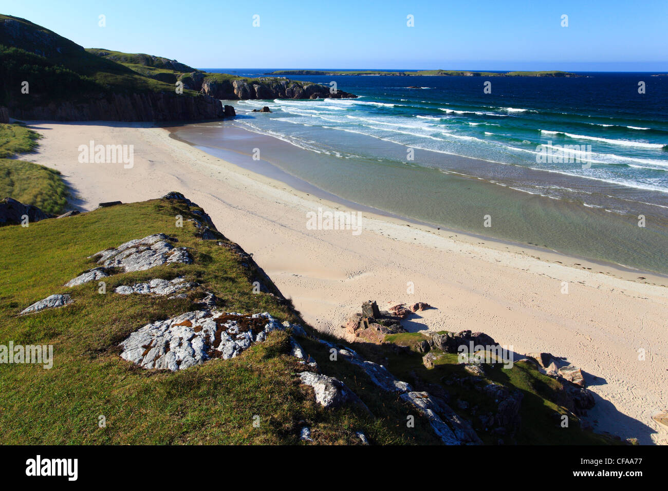 ling, common heater, bay, Calluna vulgaris, Durness, Erica, Erika ...