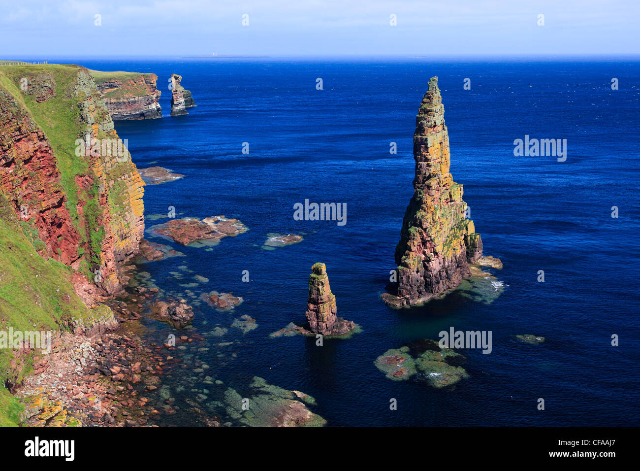 Dunksansby Head, cliff formations, Great Britain, Highland, highlands ...
