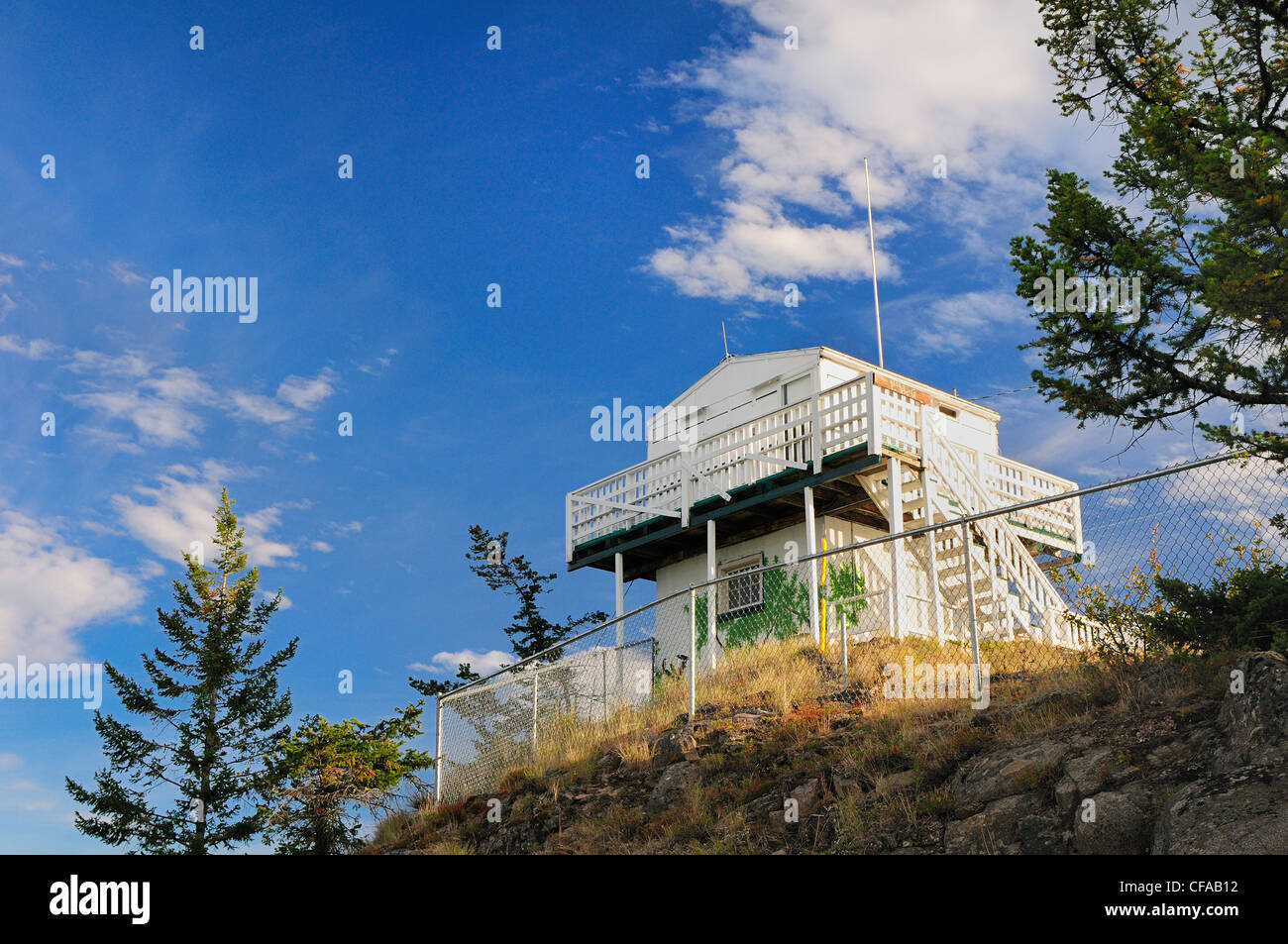 Mt. Begbie Lookout, elevation 1276m., a fire watch tower, between 83 ...