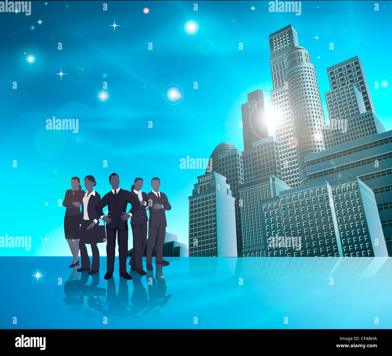 Modern city skyline clipart hi-res stock photography and images - Alamy