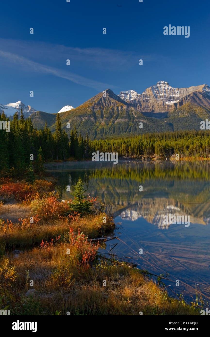 Herbert Lake in autumn, Banff National Park, Alberta, Canada Stock ...