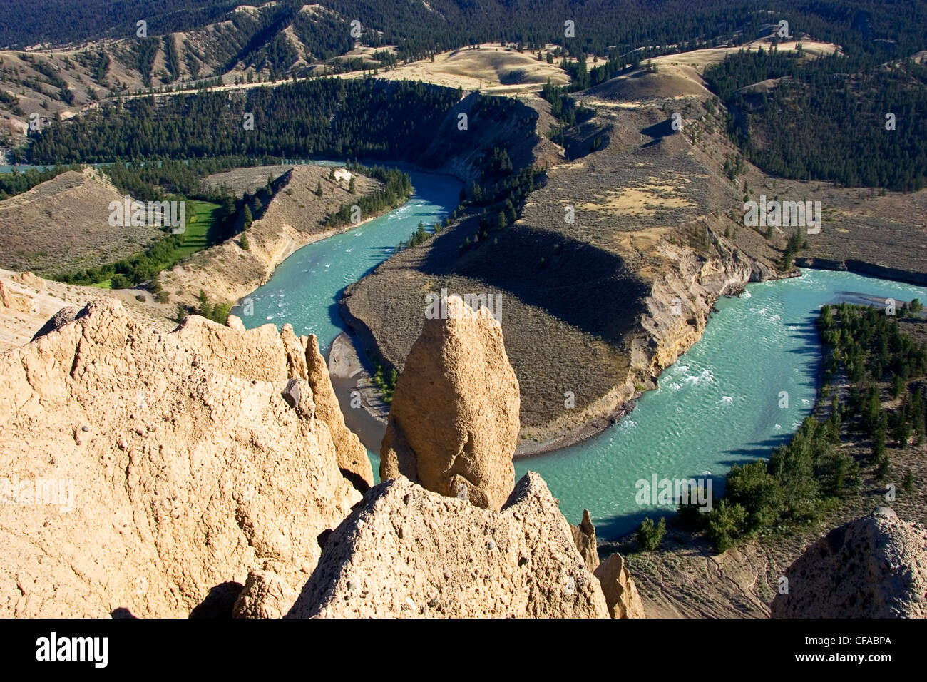The Chilcotin River and surrounding Grasslands, british columbia ...
