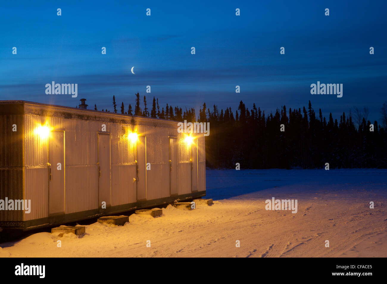 Lodging for workers at a seismic camp in the Oil Fields in Northern ...