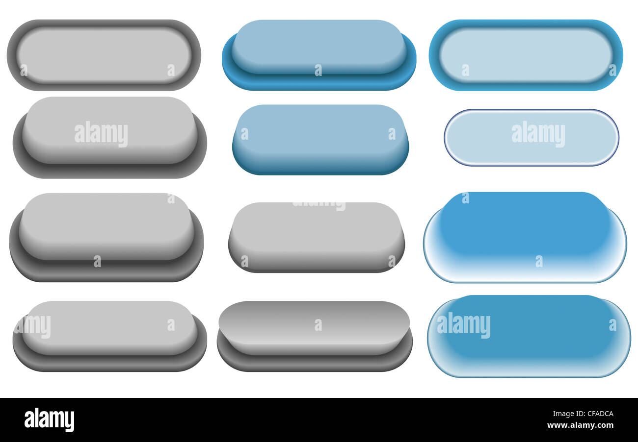 buttons - plastic buttons - website navigation Stock Photo - Alamy