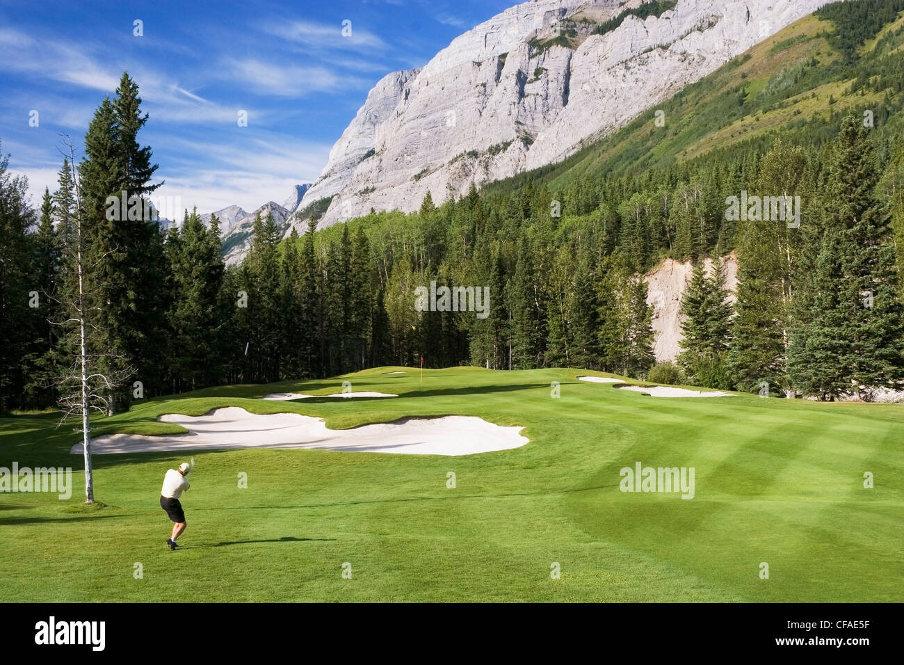 golfing in Kananaskis Country, Alberta, canada Stock Photo - Alamy