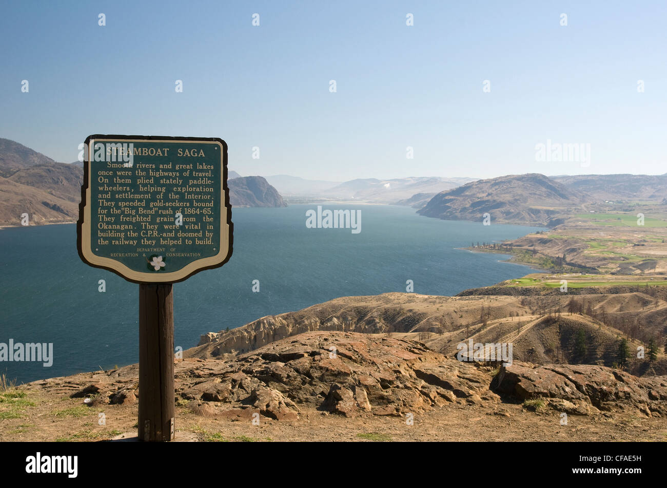 The tourism information sign describing Gold Rush Stock Photo - Alamy