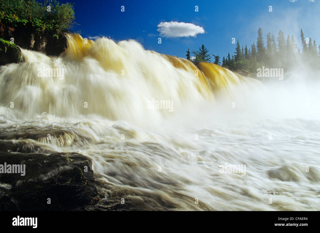 Pisew Falls,Pisew Falls Provincial Park, Manitoba Canada Stock Photo ...