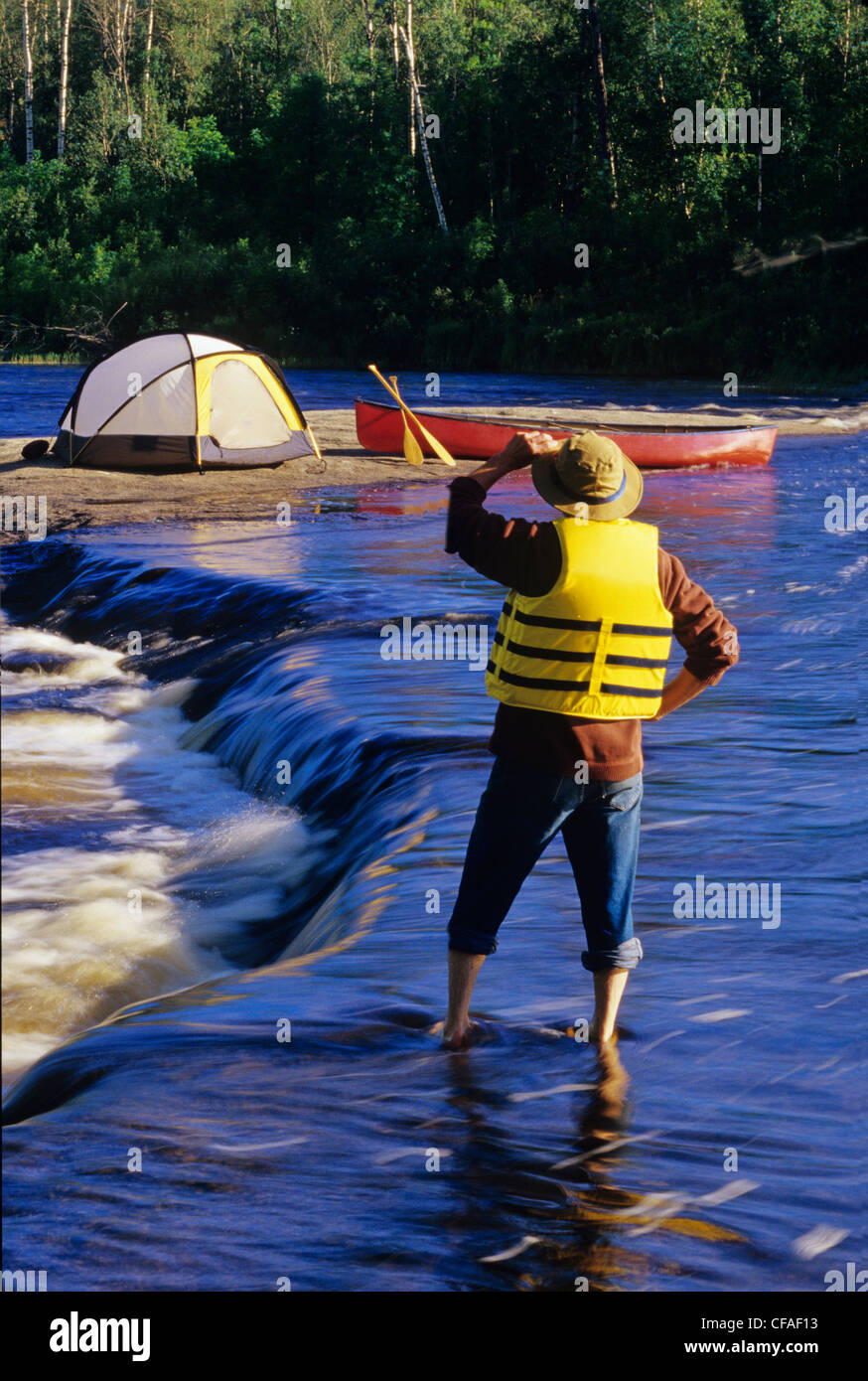 Camping, Whiteshell River, Whiteshell Provincial Park, Manitoba, Canada ...