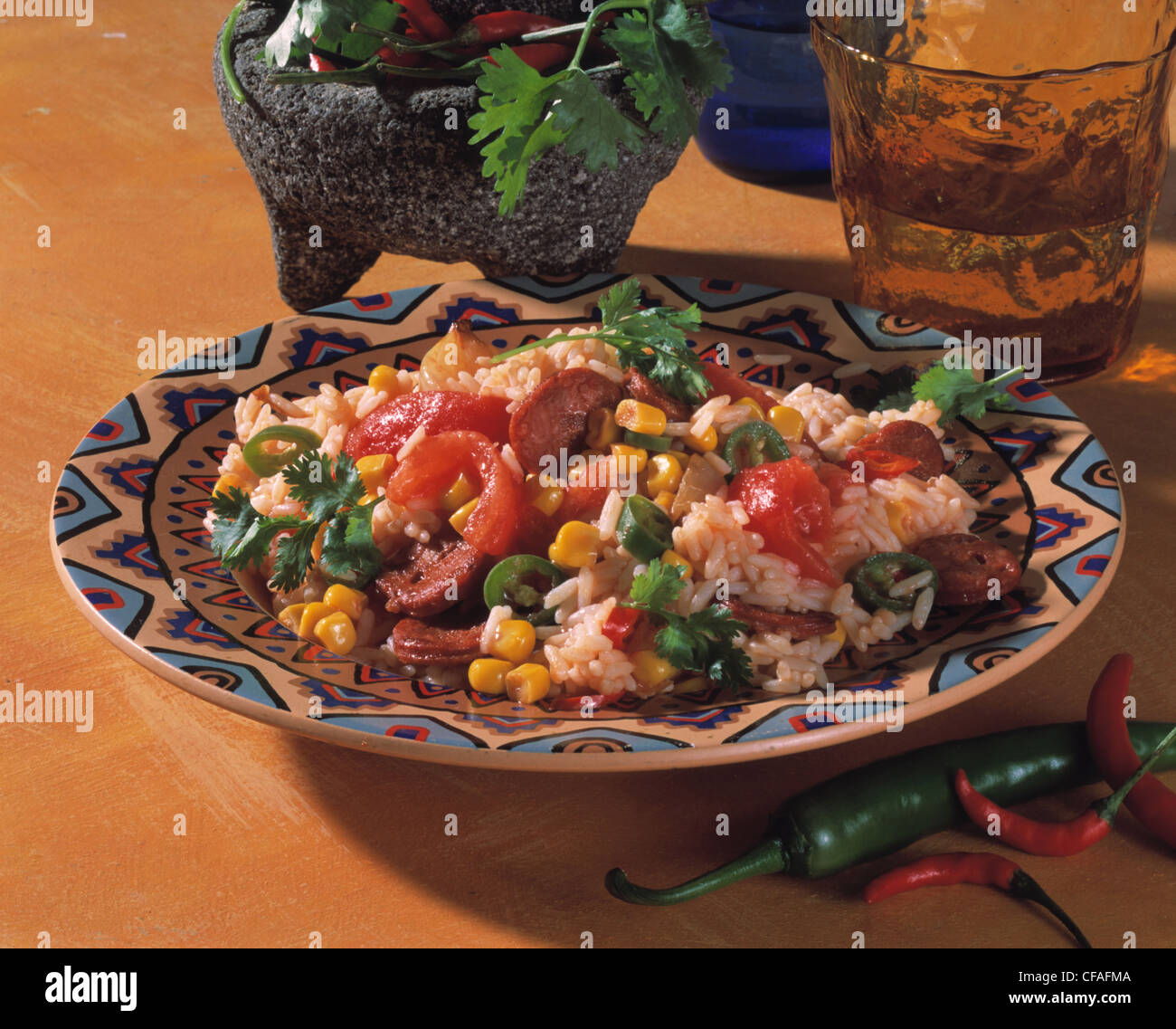 Mexican rice - pan Stock Photo - Alamy